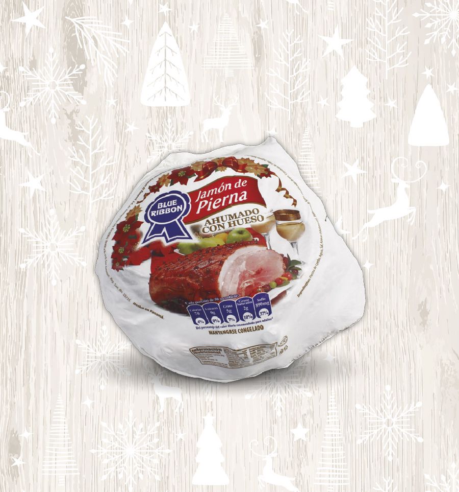 Jamón de Pierna Ahumado con hueso BLUE RIBBON